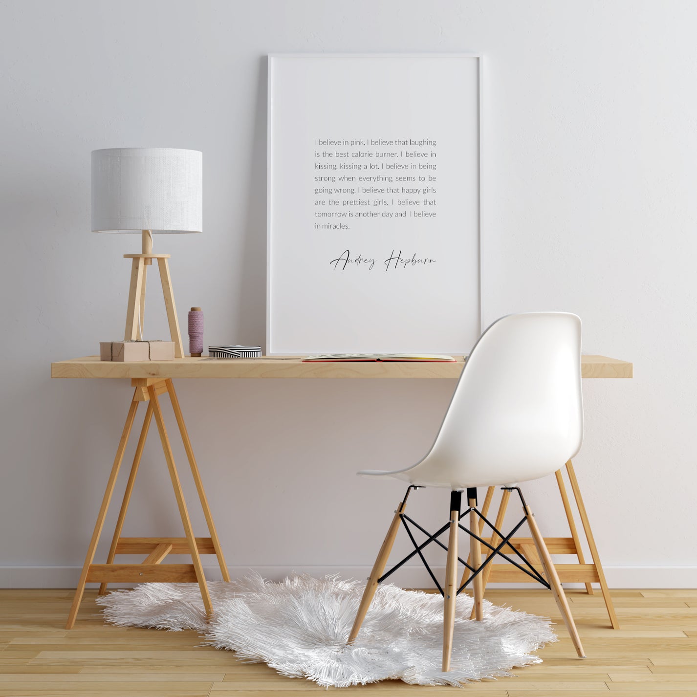 I Believe In Pink... I Believe In Miracles (Audrey Hepburn Quote) Print ...