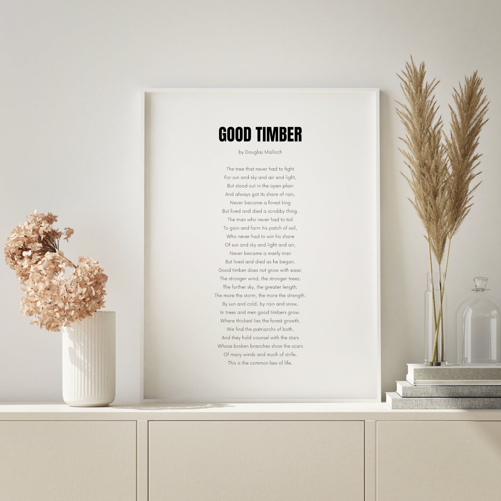 Good Timber (Douglas Malloch Poem) Print – Embracing Rainbows