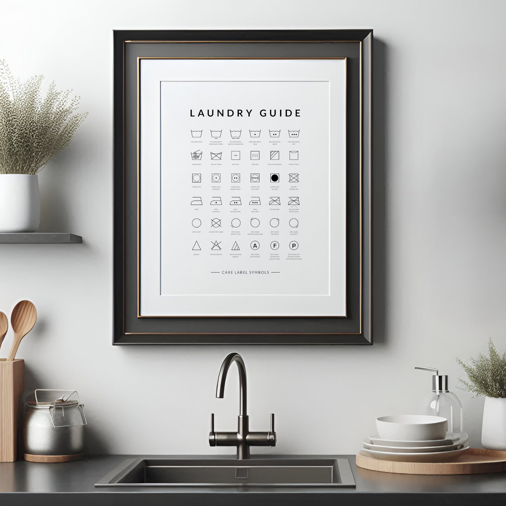 Laundry Care Symbols Guide Print – Embracing Rainbows