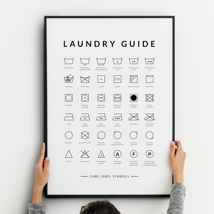Laundry Care Symbols Guide Print – Embracing Rainbows
