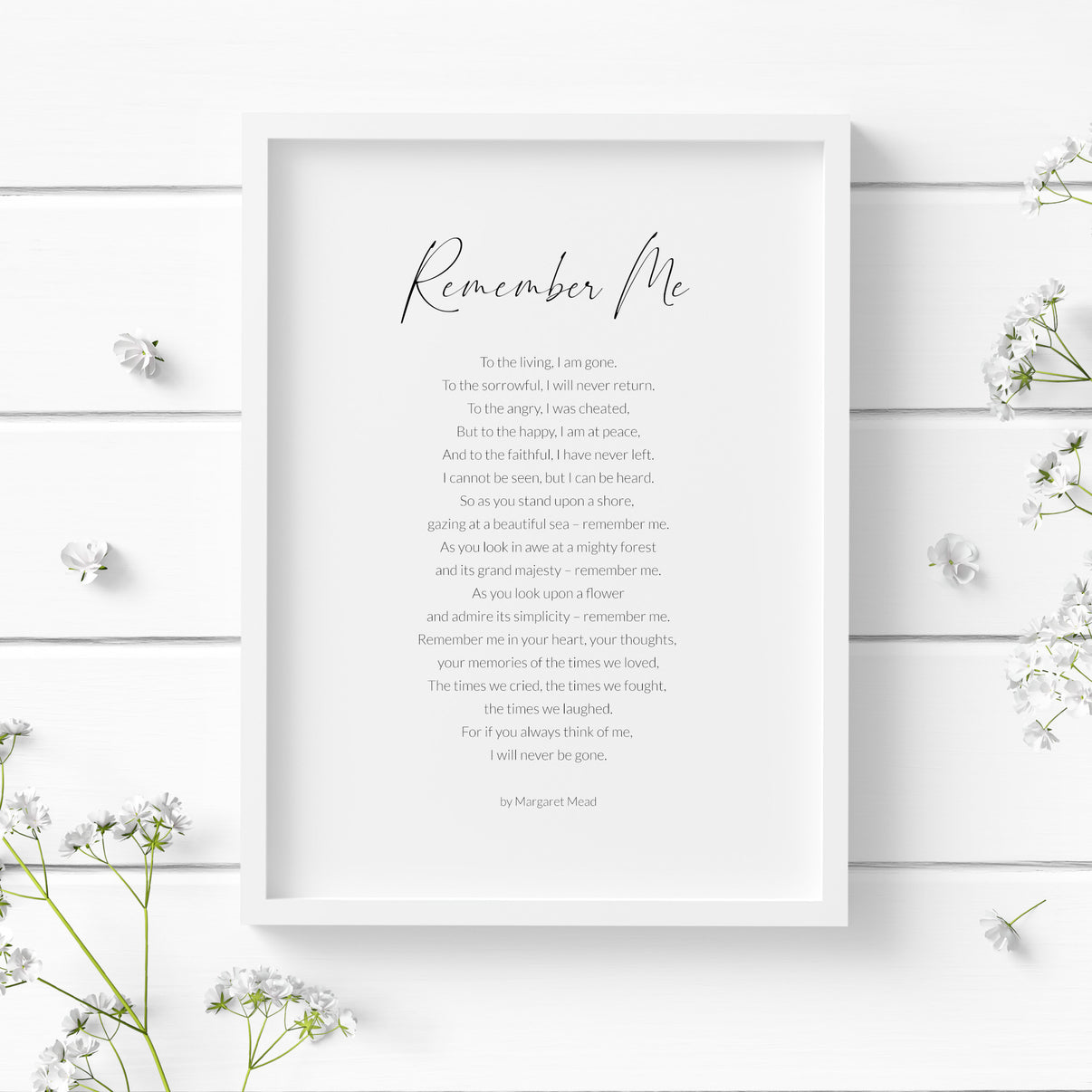Remember Me Print | Margaret Mead Poem – Embracing Rainbows