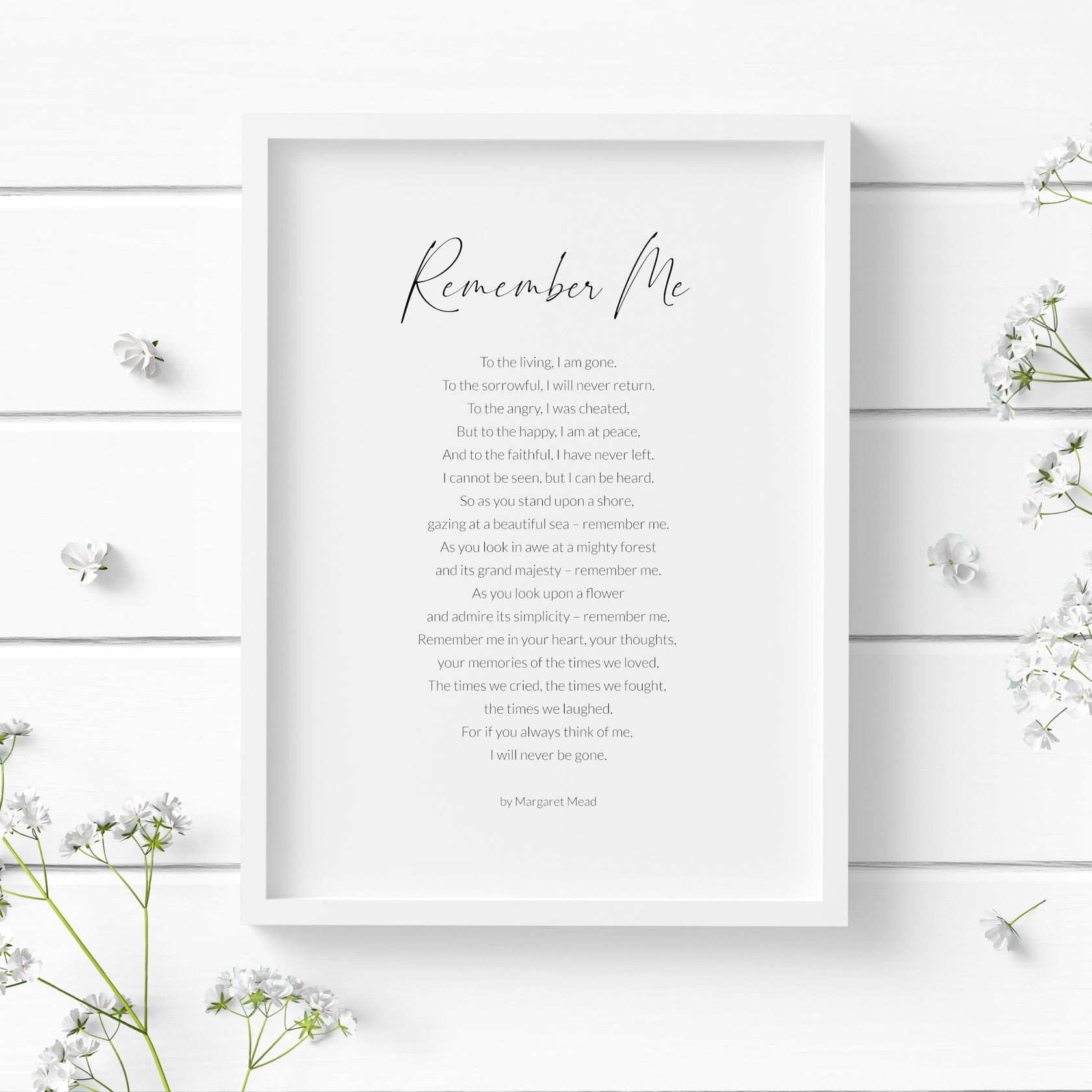 Remember Me Print | Margaret Mead Poem – Embracing Rainbows