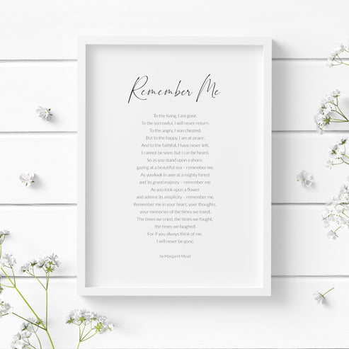 Remember Me Print | Margaret Mead Poem – Embracing Rainbows