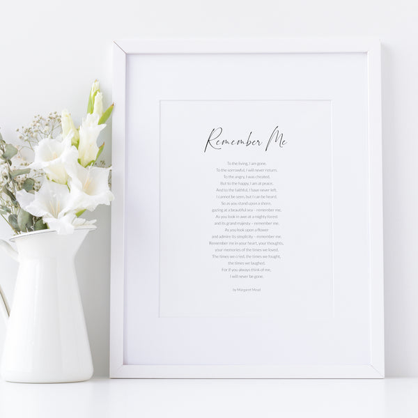 Remember Me Print | Margaret Mead Poem – Embracing Rainbows