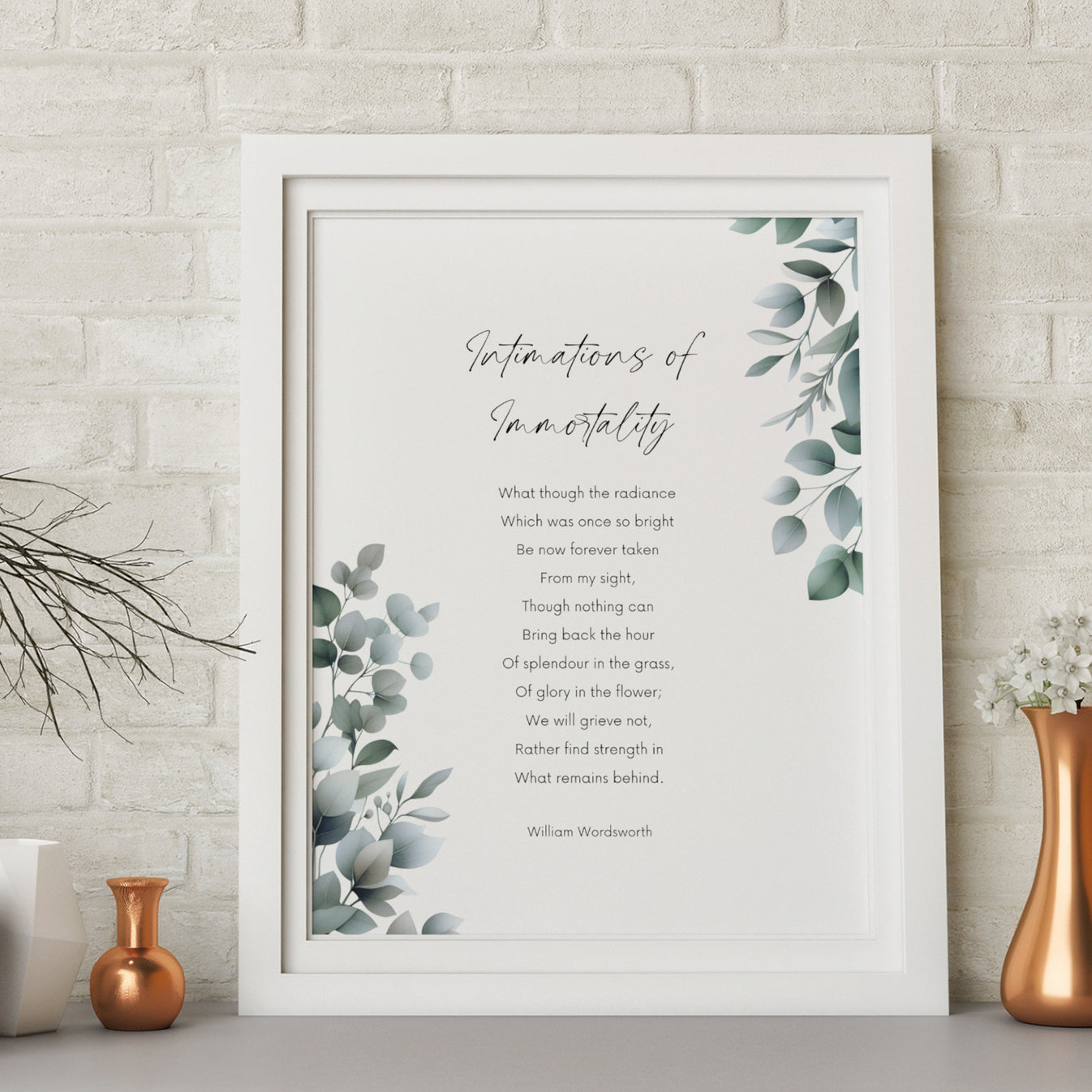 Intimations Of Immortality Print | William Wordsworth Poem – Embracing ...