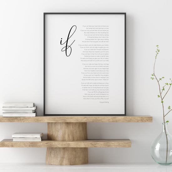 If by Rudyard Kipling Print – Embracing Rainbows